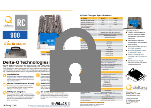 Delta-Q RC900 Specification Sheet